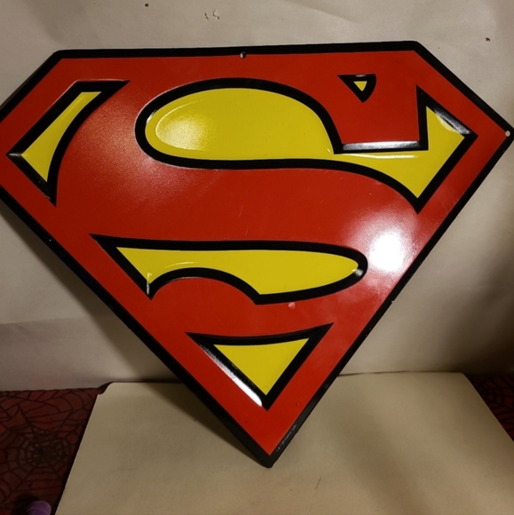 Wall Decor | Superman Logo New Embossed Metal Tin 15x11 Wall Sign Open ...